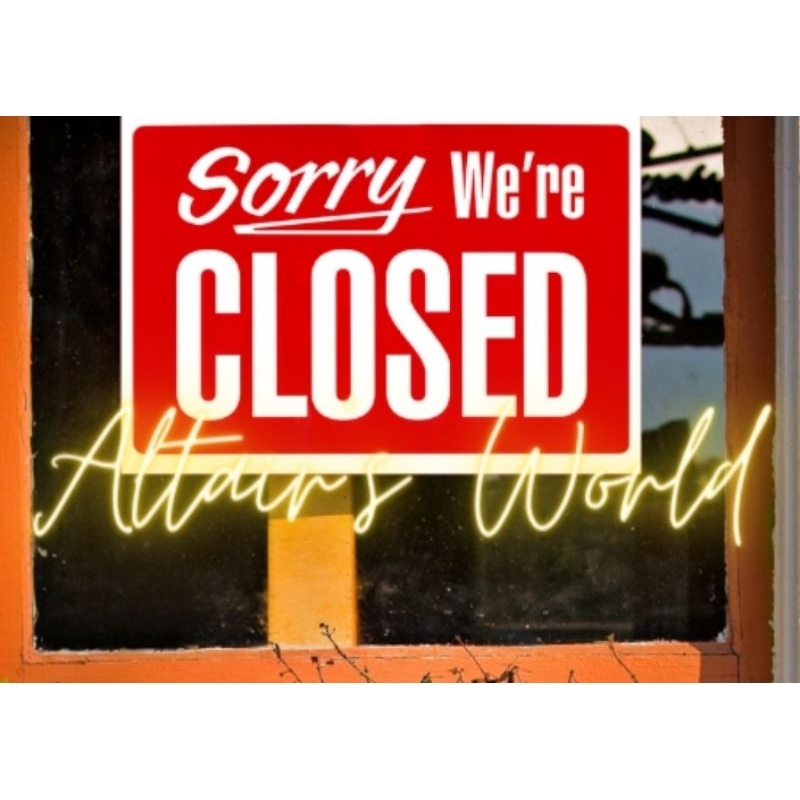 Business Signage : Sorry We're Closed Laminated Sign / Waterproof ...