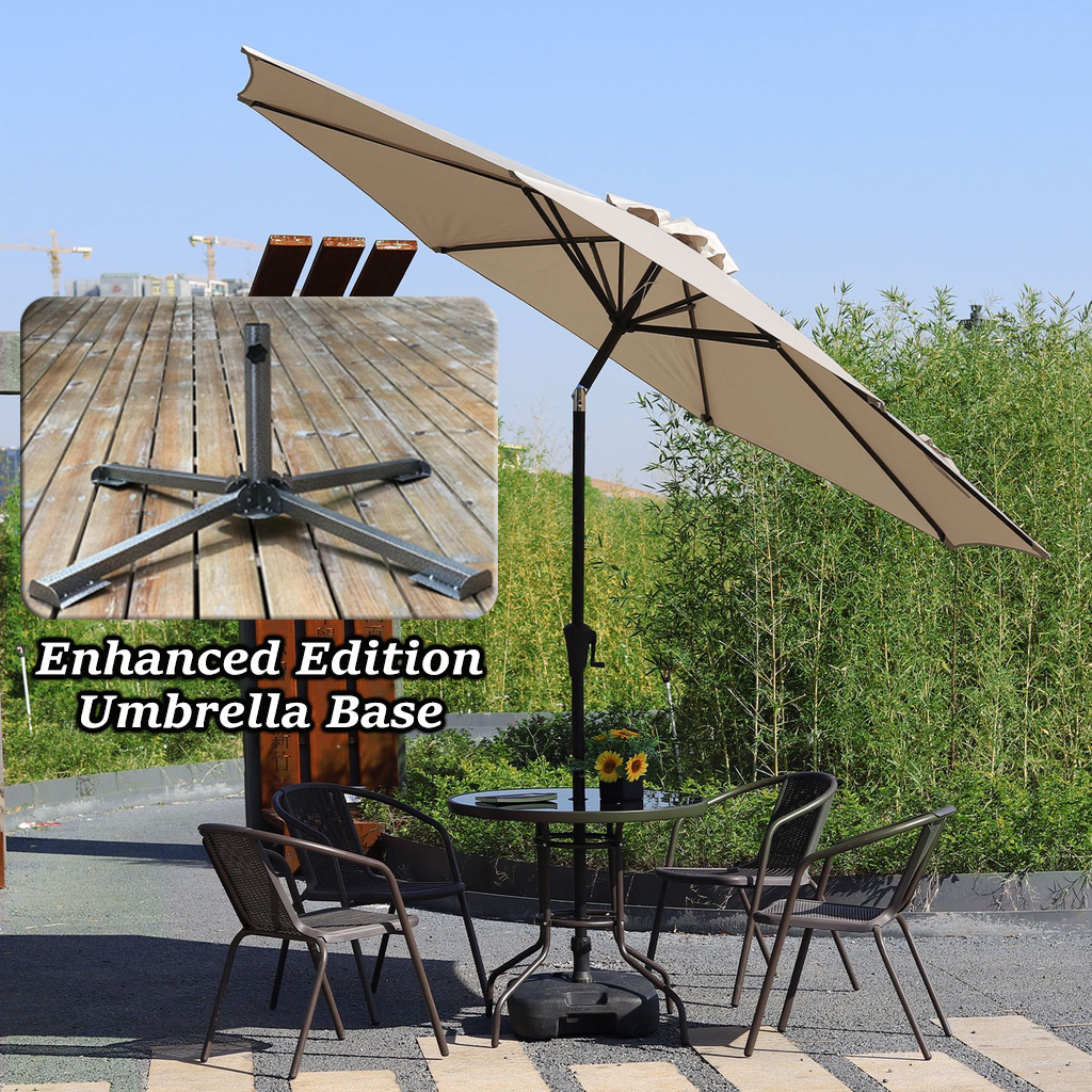 2.7M*2.35M Parasol Garden Patio Umbrella Sun Shade Umbrella Beach Round ...