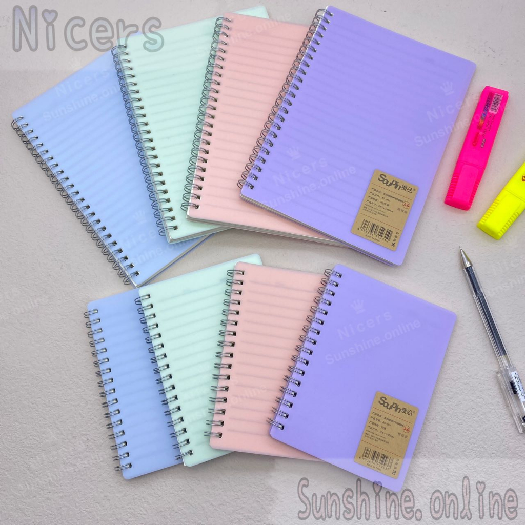 Soupin Binder Notebook A5, A6 Pastel color cover | Shopee Philippines