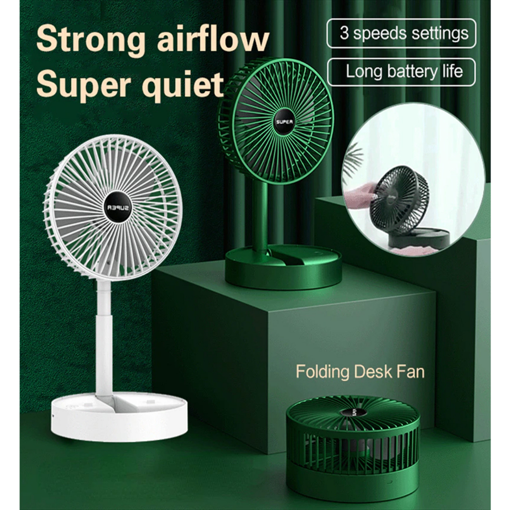 Stand Fan Portable Folding Pedestal USB Not Rechargeable Telescopic ...