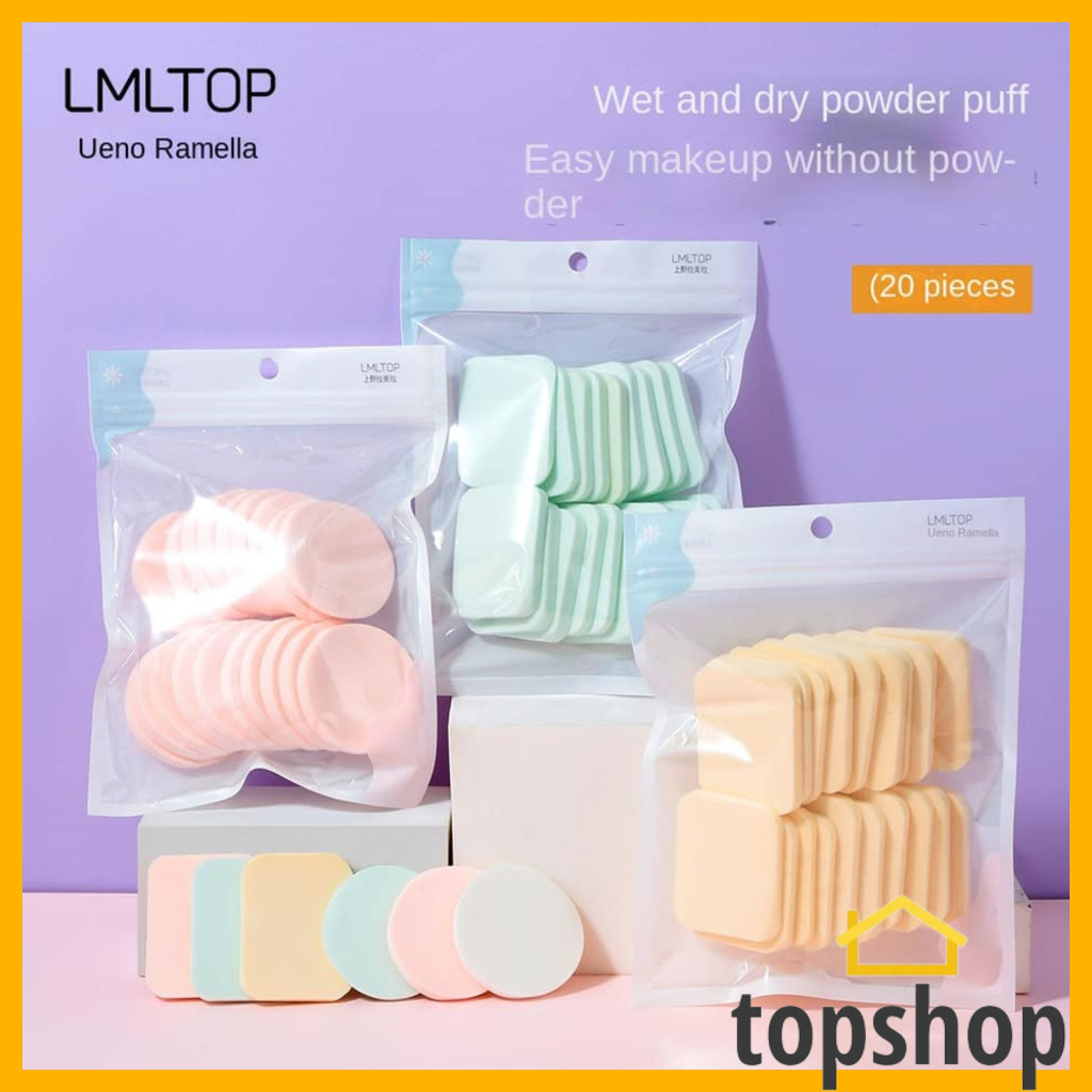 TOPSHOP 20PCS Make up Sponge Powder Puff Facial Sponge Soft Powder ...