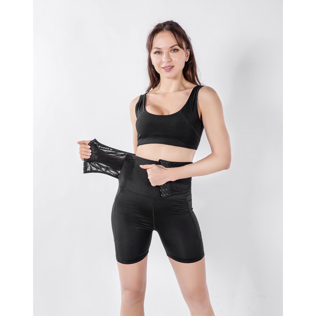 Unisex waist trainer slimming corset baywang trimmer hugis ng katawan ...