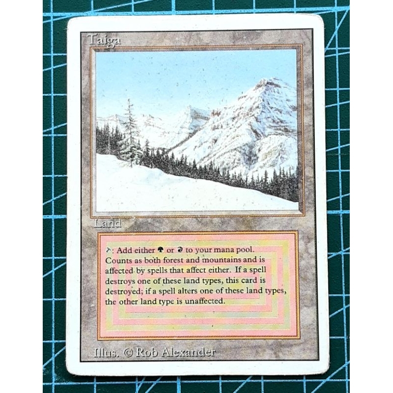 MTG Card Taiga - HP - Card B Land — Mountain Forest Rare Revised ...