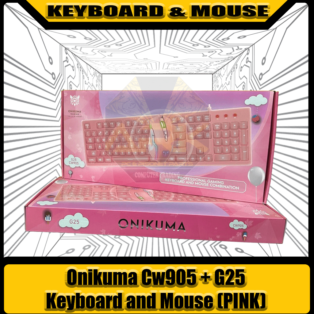 Onikuma Cw905 + G25 Keyboard and Mouse Pink | Shopee Philippines