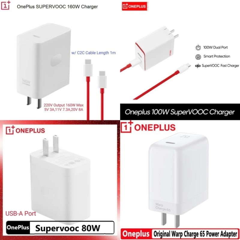 OnePlus 12 Ace 3 2 11 10 Pro SuperVooc 160W 100W 80W / 9 Warp Charge 65 ...