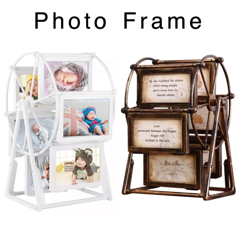 BEAUBOX rotating Ferris wheel picture frames vintage style photo frame ...