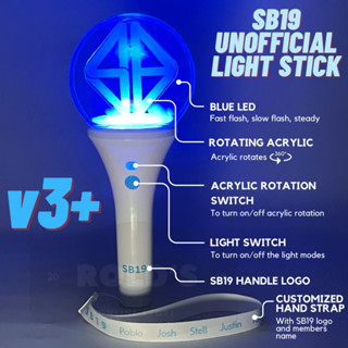 SB19 Unofficial Light Stick v3 15-color LED with box and freebies ...