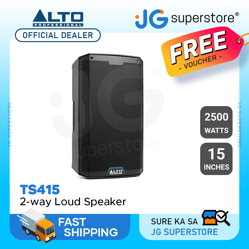 Alto Truesonic 15" Active 2-Way 2500W Loud Speaker w/ Built-in 3 Channel Mixer & Bluetooth ...