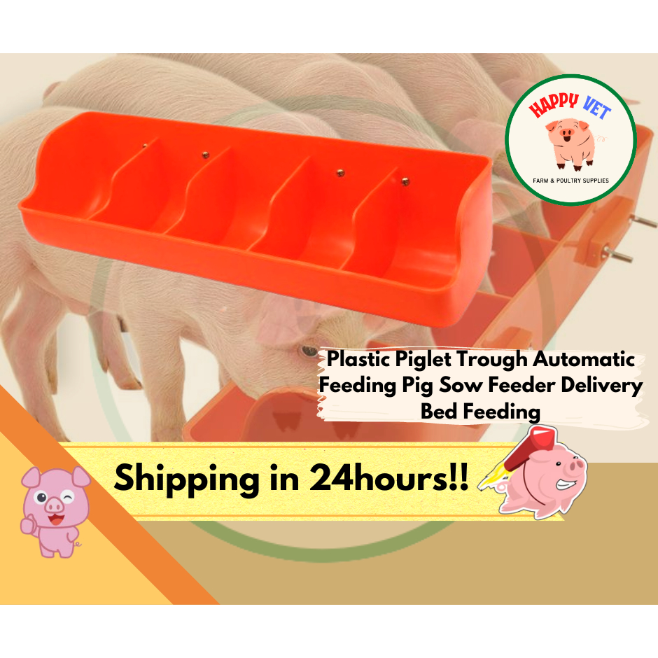 Plastic Piglet Trough 5-6 Slots Pig Feeding trough piglet feeder 5 ...