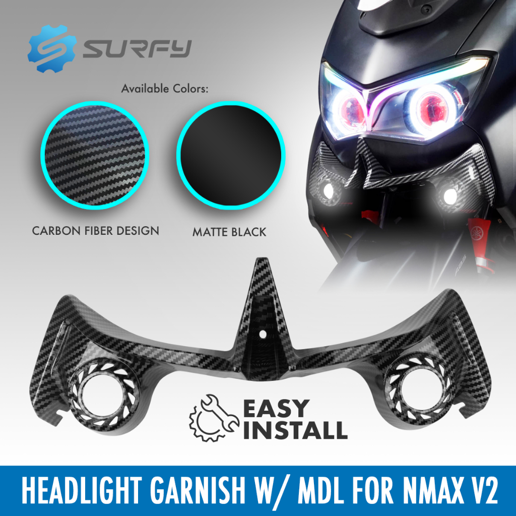 Nmax v2 Winglet Airscoop With Mini Driving Light v1 Head Light Cover ...