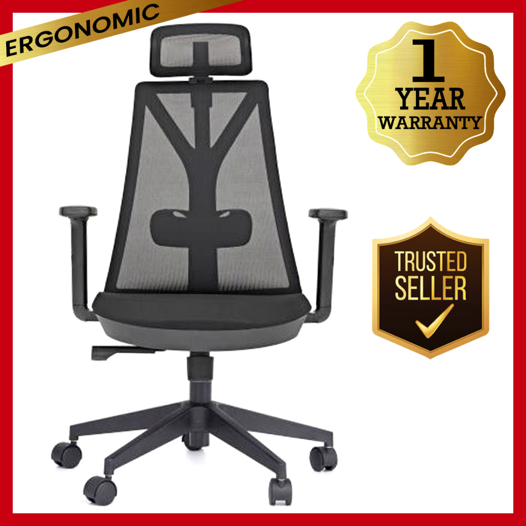 Korean-108H/ 109H High Back Mesh Chair | Shopee Philippines