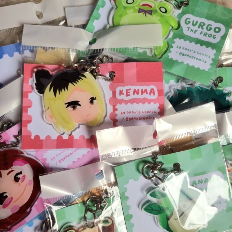 Acrylic Keychains Anime Frog BNHA AOT Haikyuu! MHA Genshi Impact ...