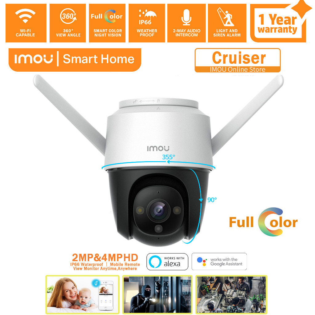 IMOU Waterproof Outdoor CCTV Camera Wifi Wireless 2 Way Voice Full ...