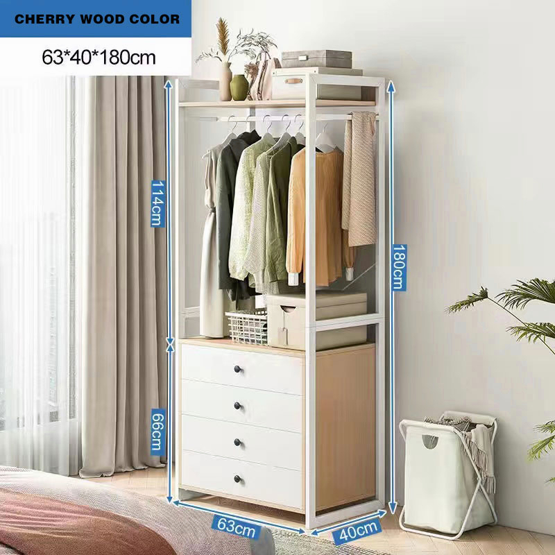 Modern Minimalist Bedroom Hanger Multi functional Hanger Drawer Cabinet ...