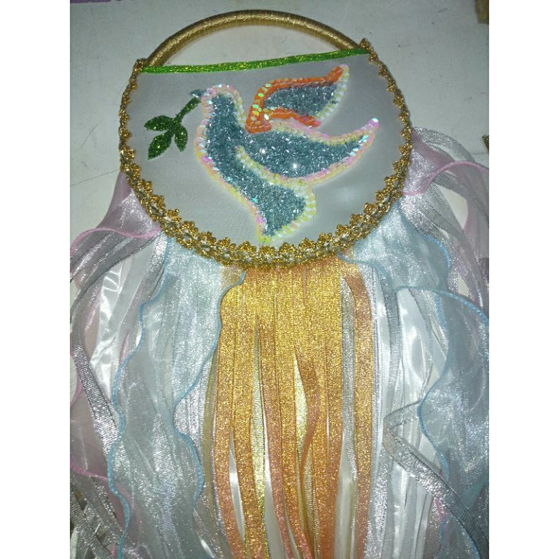 Worship Dance Tabret size 8 inches with Satin and Metallic ribbons ...