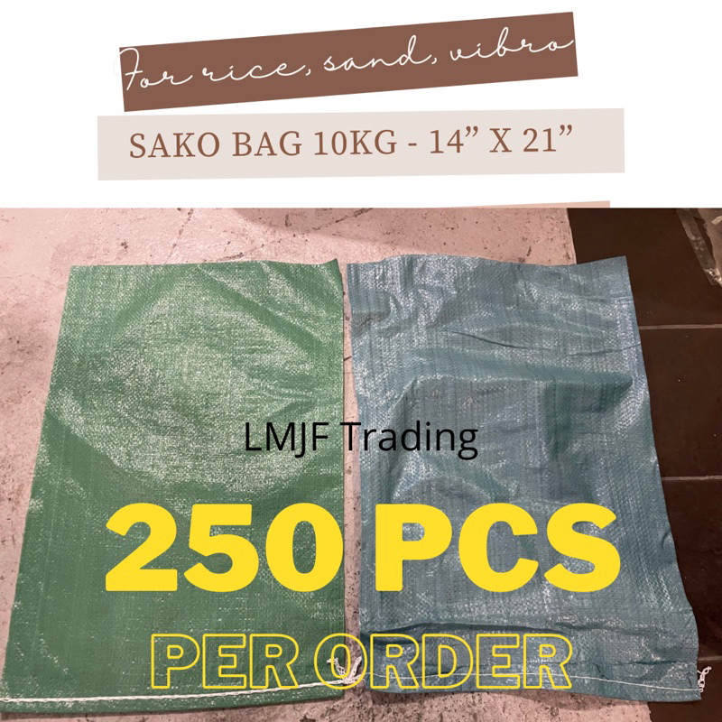 250PCS 10kg Sako / Sack Bag for Sand, Vibro, Rice, Bistay | Shopee ...