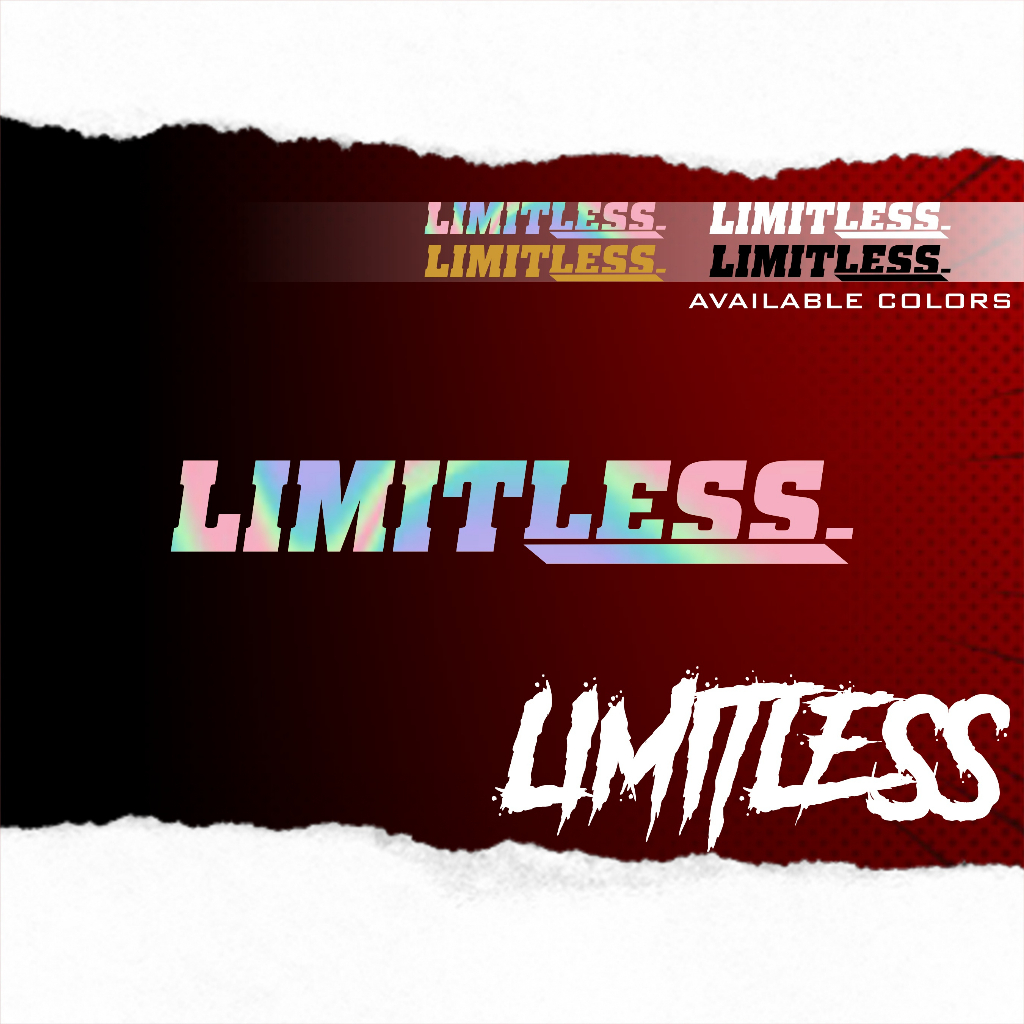 LIMITLESS decal cutout sticker for car/motorcycle and helmet | Shopee ...