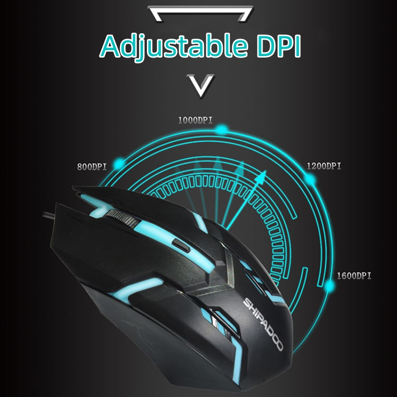 Wired USB Optical Mouse Gaming Mouse Breathing Light Gaming Laptop USB ...