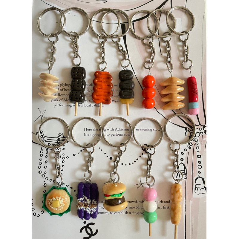 Handmade Polymer Clay Burger, m, Isaw, Kwek-kwek Street foods Mobile ...