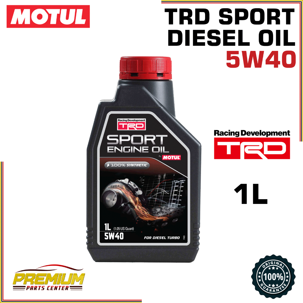 MOTUL TRD Sport 5W-40 100% Synthetic Diesel Oil 1 Liter | Shopee ...