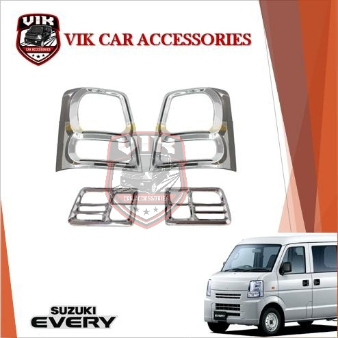 Head Lamp and Tail lamp Chrome Cover Set for Suzuki Every DA64V DA17V DA17W | Shopee Philippines