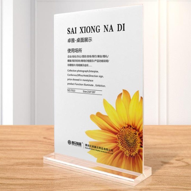 1Pd Double Sided Menu Holder Acrylic Display Stand A4/A6/5*7 For ...