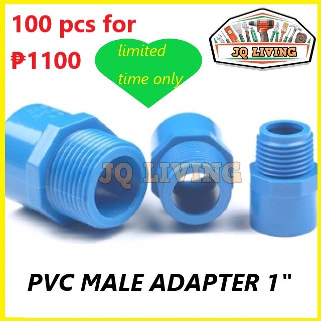 WHOLESALE PVC BLUE MALE ADAPTER 1" 1100 Pesos for 100 pcs. BAGSAK ...
