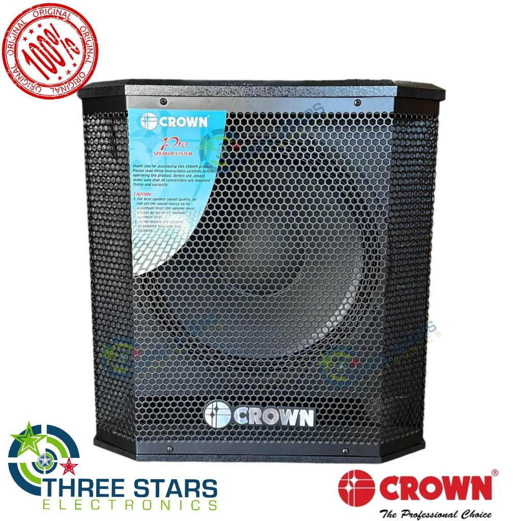 Original Crown 1pc BF-12SW Passive Subwoofer 500 Watt Peak 12 inch ...