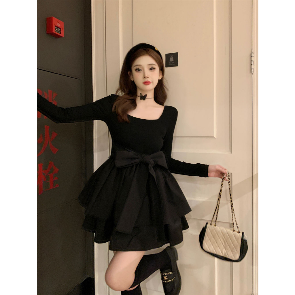 black long sleeve for women plus size fit black cocktail dress formal ...