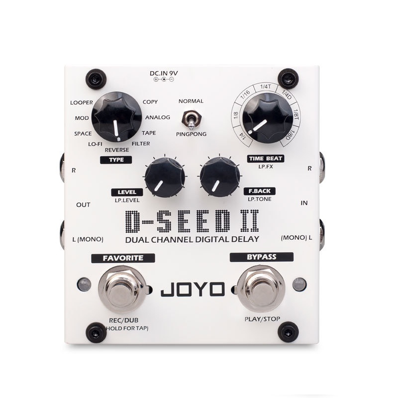 JOYO D-SEED-II Electric Guitar Digital Delay Pedal TAP TEMPO Multi-Effect Delay Pedal Stereo ...