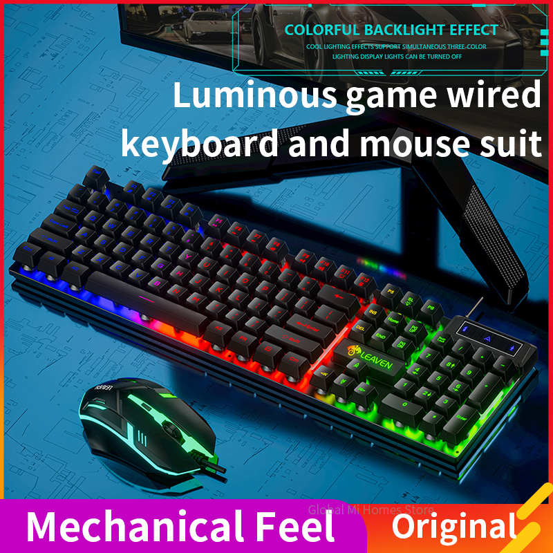 【COD】Rainbow LED Backlit Gaming Keyboard And Mouse Combo Bundle USB ...