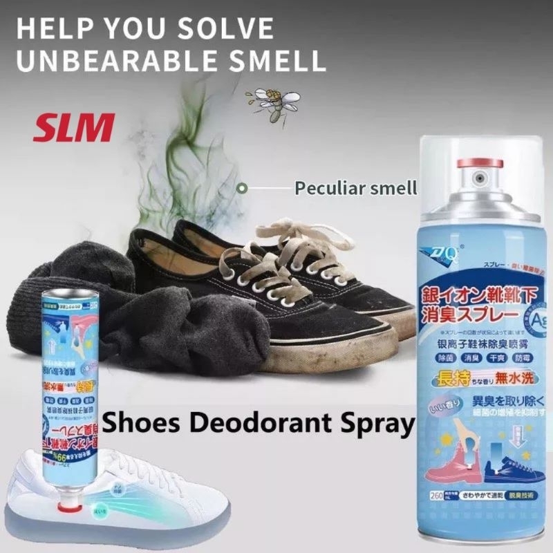 260ML Shoe Deodorant Spray Socks and Shoes Stink Freshener Odor Remover ...