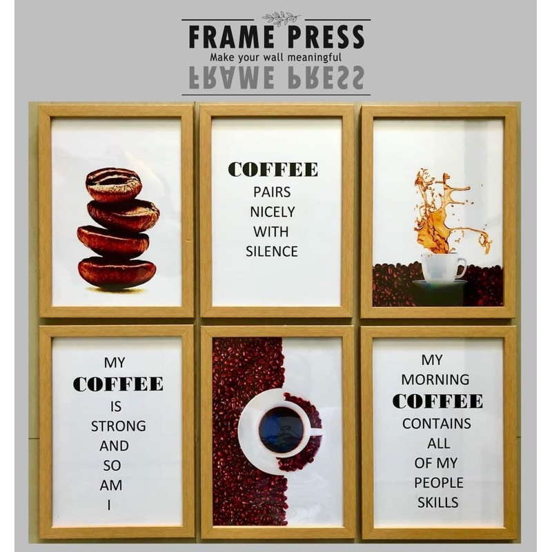 COFFEE LOVER MINIMALIST FRAME DESIGN (AVAILABLE IN BLACK, WOOD AND ...