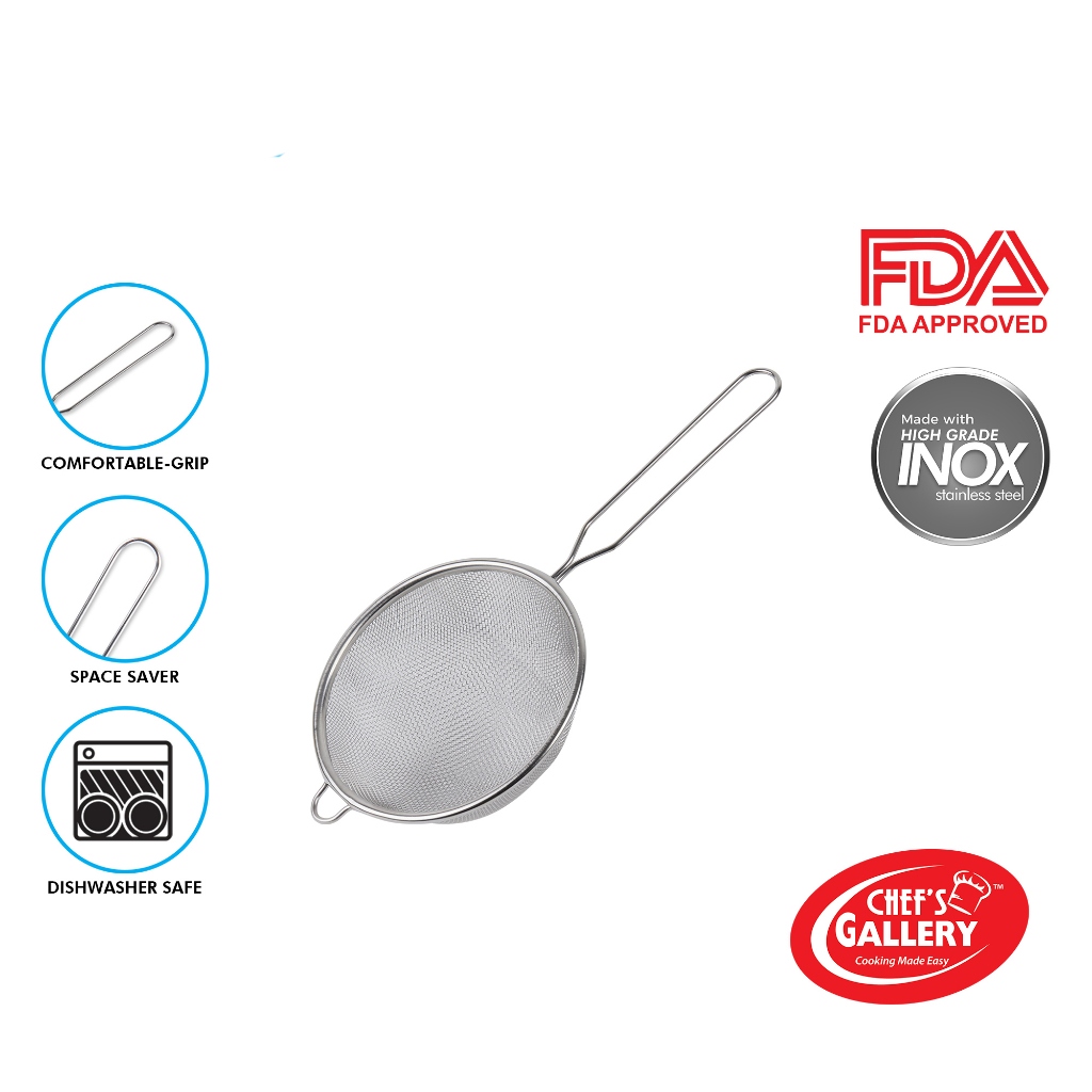 CHEF'S GALLERY Stainless Steel Strainer, Inox Stainless Steel ...