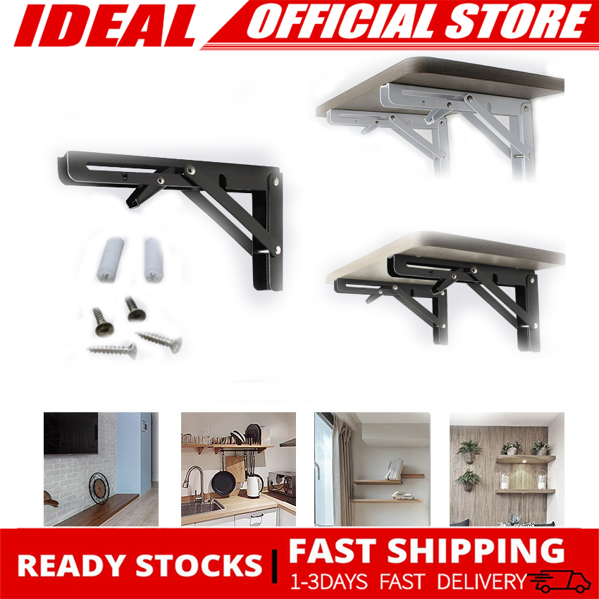 1Pcs Folding Angle Bracket Adjustable Wall Mounted Folding Table Shelf ...