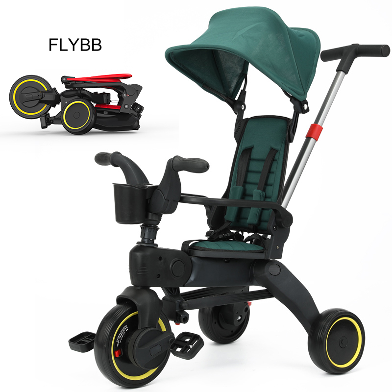 Flybb Baby Bike Toddler Foldable 5 In 1 Tricycle Bike For Kids Stroller ...