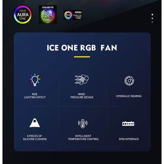 Inplay ICE One RGB Case Fan 6 Pins 120mm Cooling Fan Rgb Control Led Pc ...
