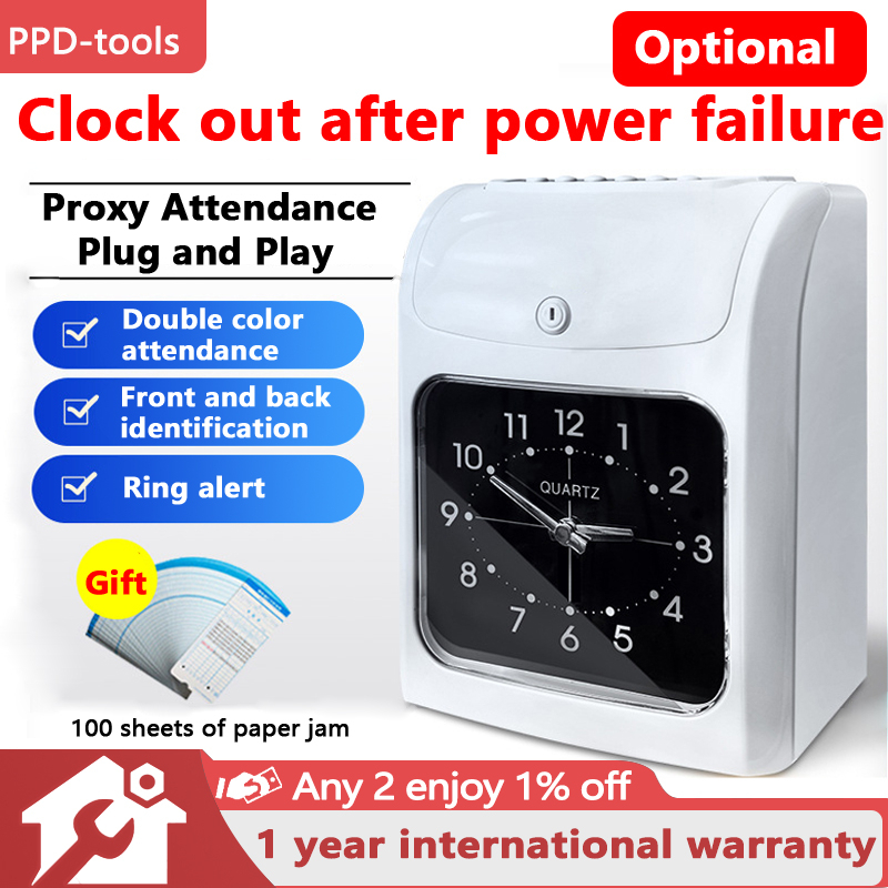 Attendance machineBondy clock time recorderTwo-colour punch clockOffice ...