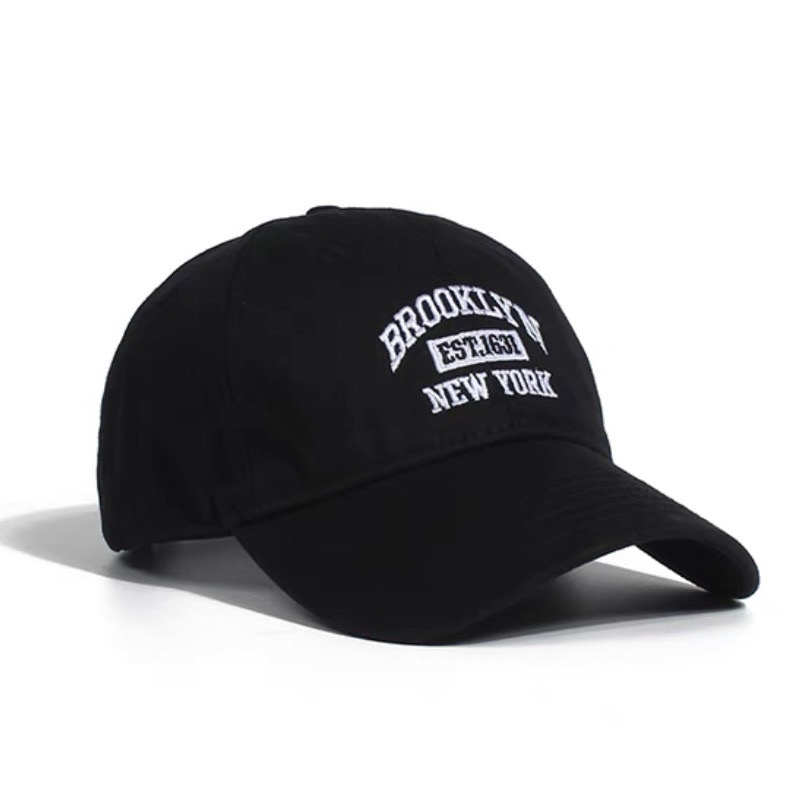 Black Color Theme Korean Cotton Unisex Baseball Cap School Cap OOTD ...