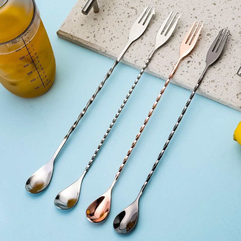 12inch Golden Stirrer Stainless Steel Stirring Spoon bar Cocktail stick ...