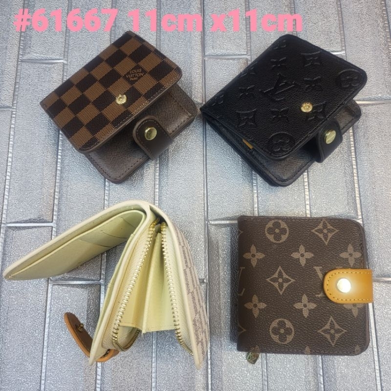 #61667 Bifold small wallet with zipper (With box) | Shopee Philippines
