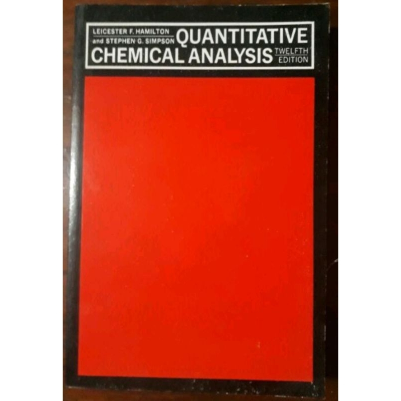 QUANTITATIVE CHEMICAL ANALYSIS BY.HAMILTON | Shopee Philippines