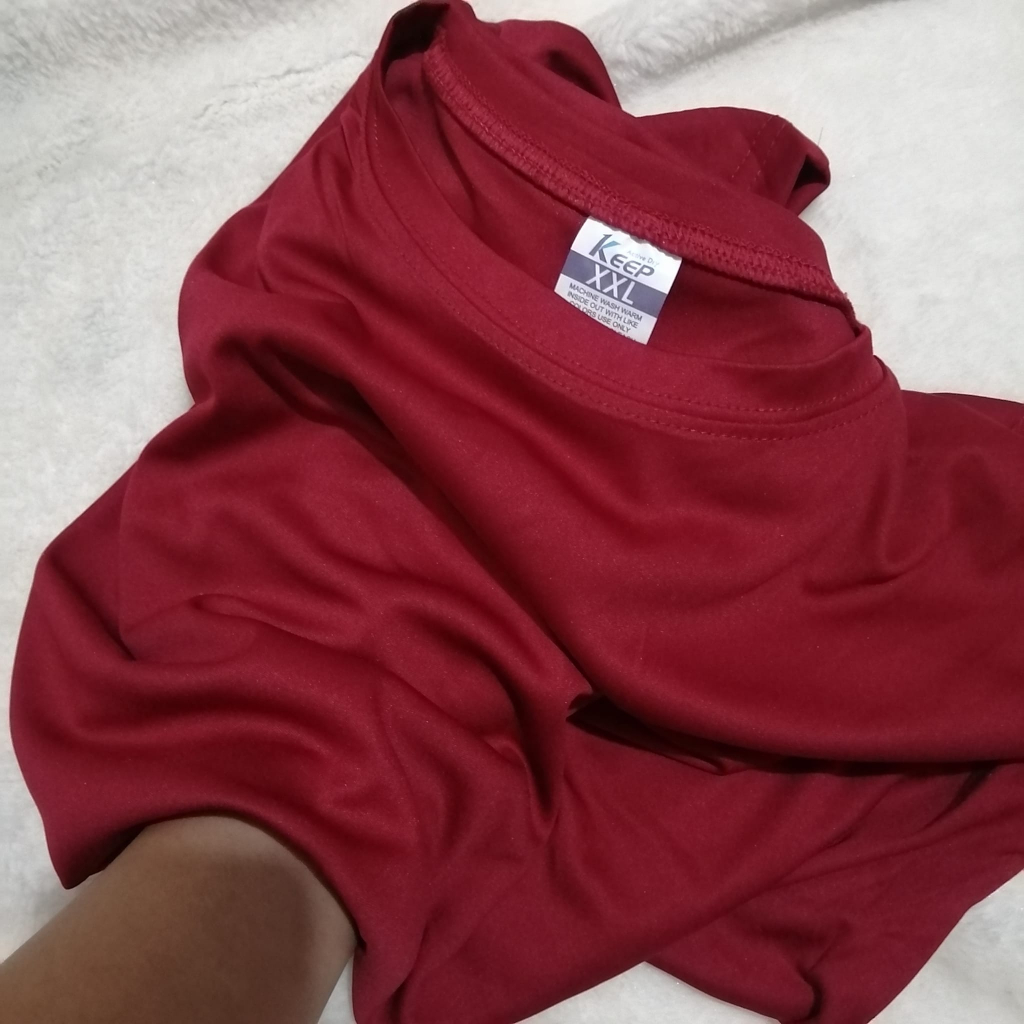 KEEP ACTIVEDRY Maroon Quick Dry Polyester The Same Active Dry Clothing ...