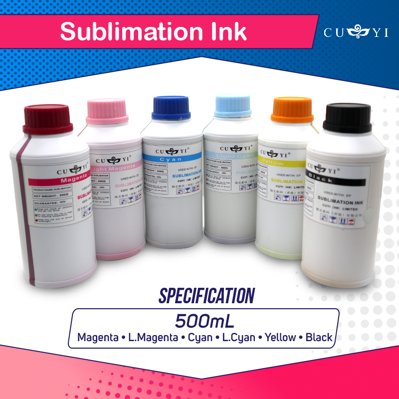 500ml CUYI Sublimation Ink for EP Modified Printer (6colors) | Shopee ...