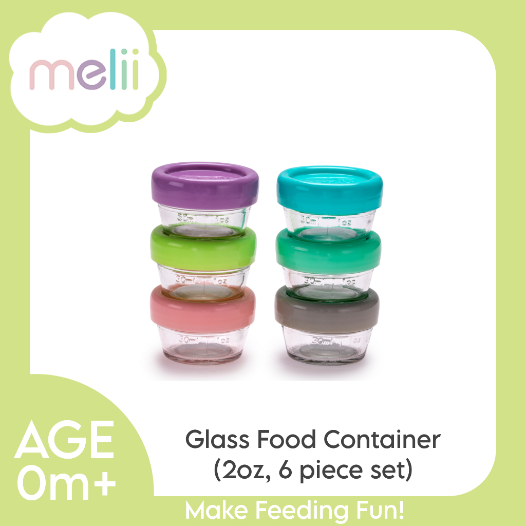 Melii Baby Glass Food Container (2oz) - 6pc set | Shopee Philippines
