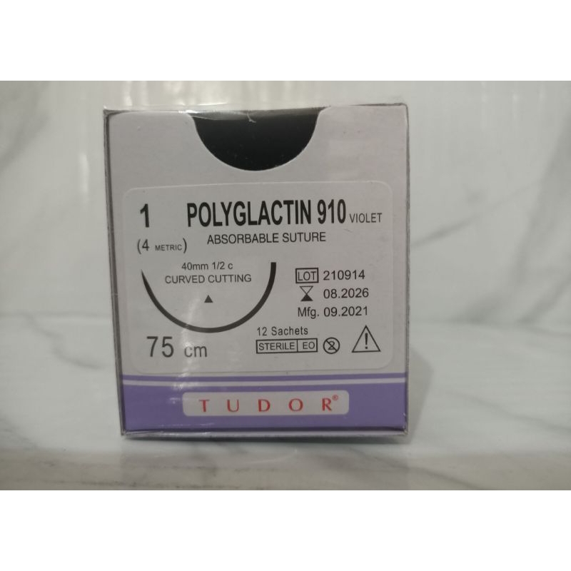 Polyglactin 1 Absorbable Sutures Curved Cutting 12's/Box | Shopee ...