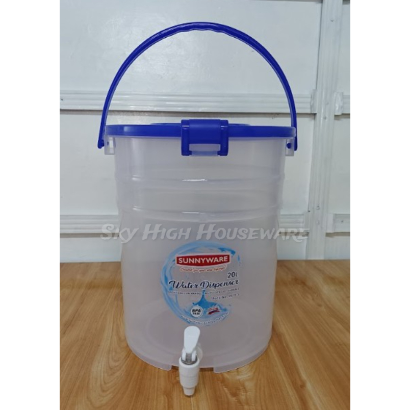 20 LITERS SUNNYWARE Round Water Jug / Water Dispenser with faucet (BLUE ...