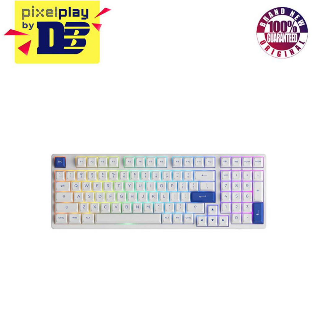 Akko Blue & White 3098N Multi-Modes RGB Mechanical Keyboard (TTC Flame ...