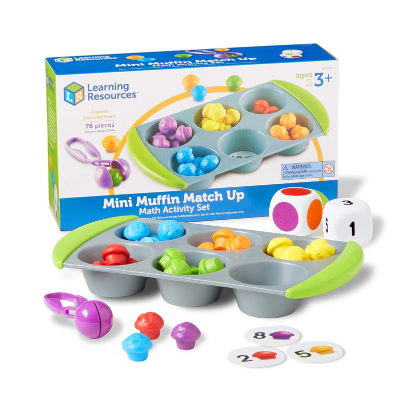 Learning Resources Mini Muffin Match Math Activity Set - 76 Pieces ...