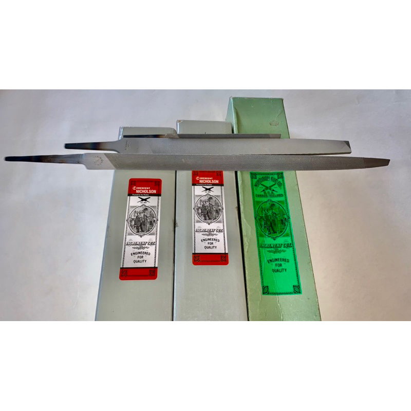 Nicholson Limbas Slim taper Flat round triangle half-round | Shopee ...